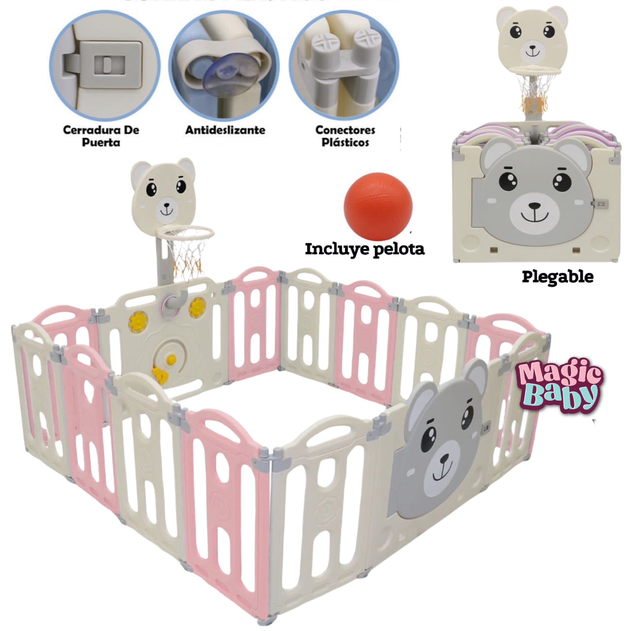 Corral Plegable Oso – Magic Baby