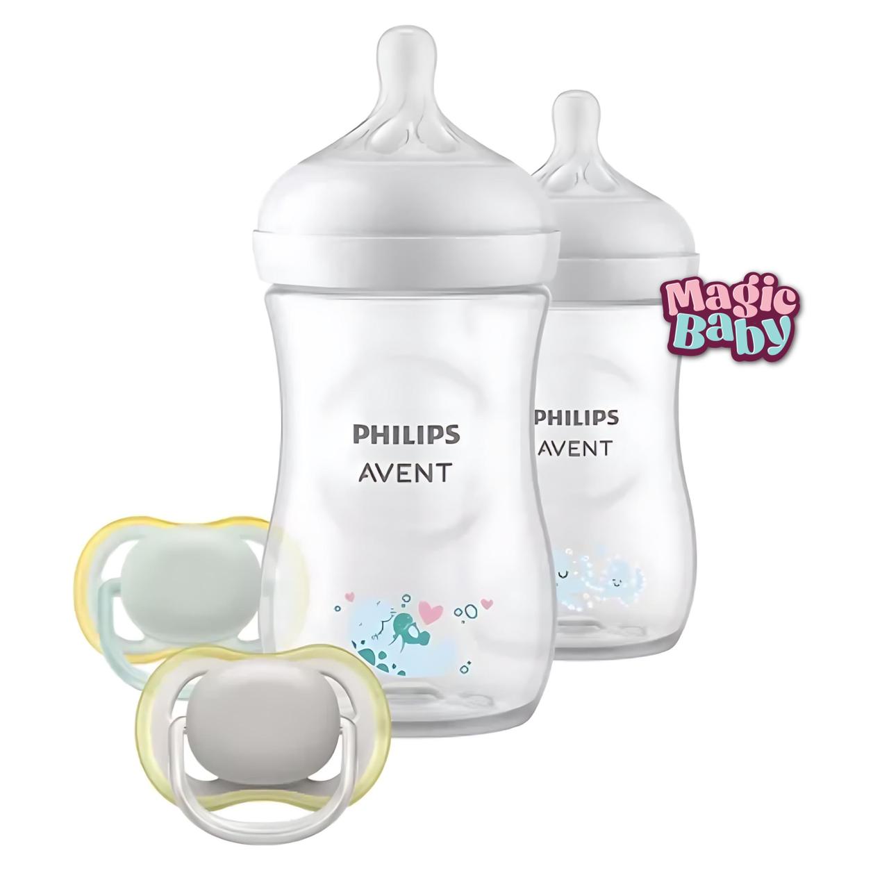 Set Tetero Avent x 2 + Chupas – Magic Baby